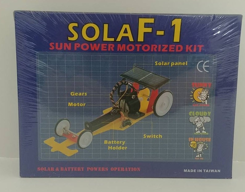 Solaf-1 Solar & Battery Operated Model Car - Etsy