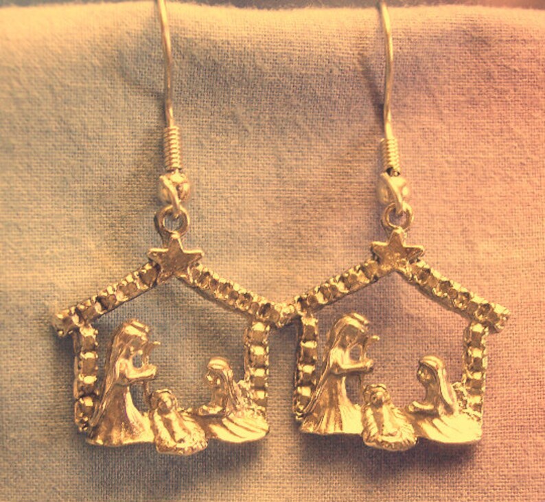 Nativity Image Faith Jewelry Gift Lead Nickel Free Hand | Etsy