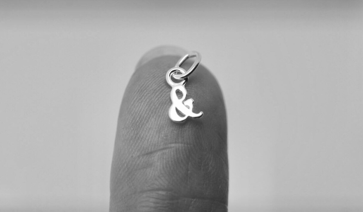 Sterling Silver Ampersand Symbol Charm - Etsy UK