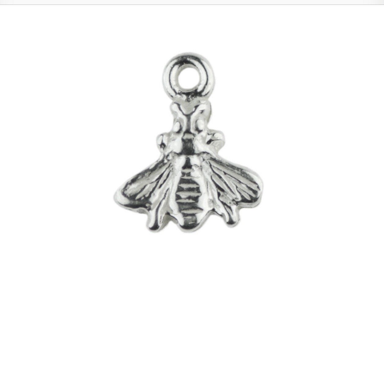 Tiny Sterling Silver Bee - Etsy UK