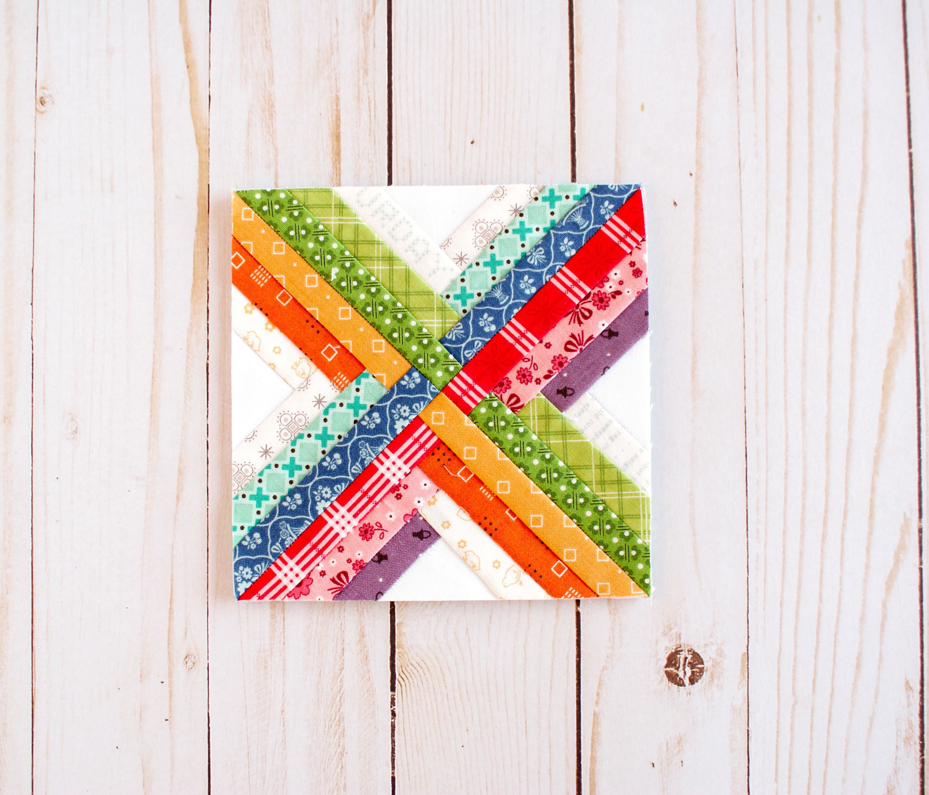 Woven Quilt Block Pattern: Foundation Paper Piecing, Multiple Sizes ...
