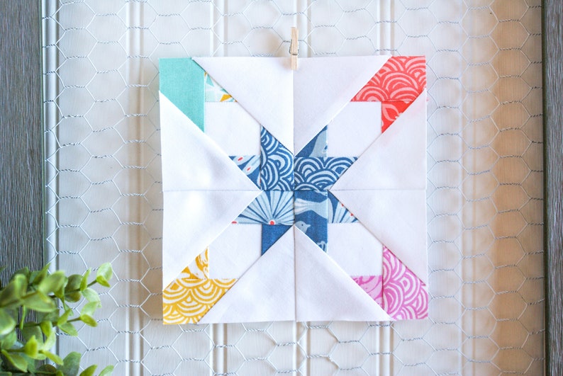 Star Square Foundation Paper Piecing Pattern, FPP, Star Quilt Block ...