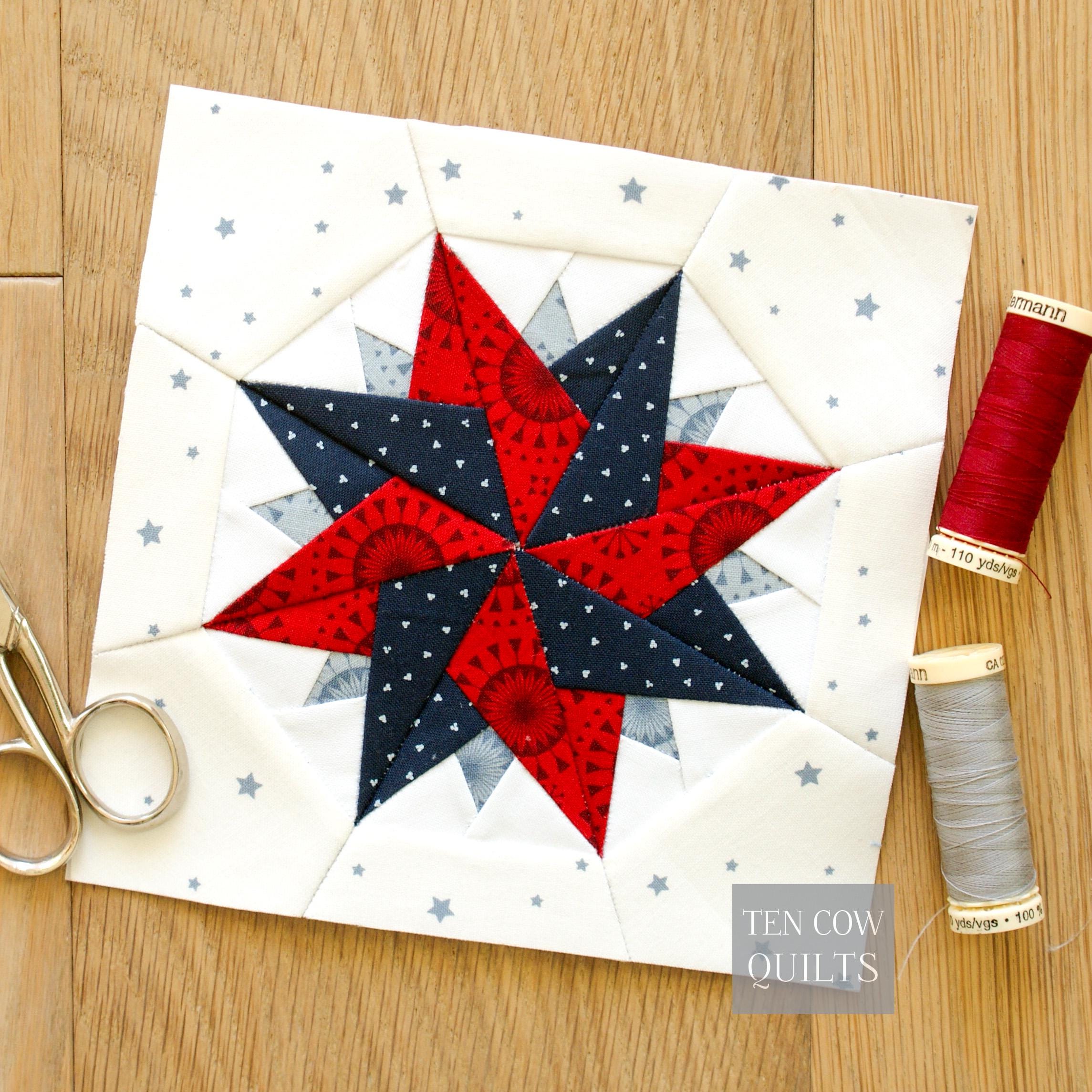 Folded Star 3, 6 Sizes Included, Foundation Paper Pieced, FPP, Quilt ...
