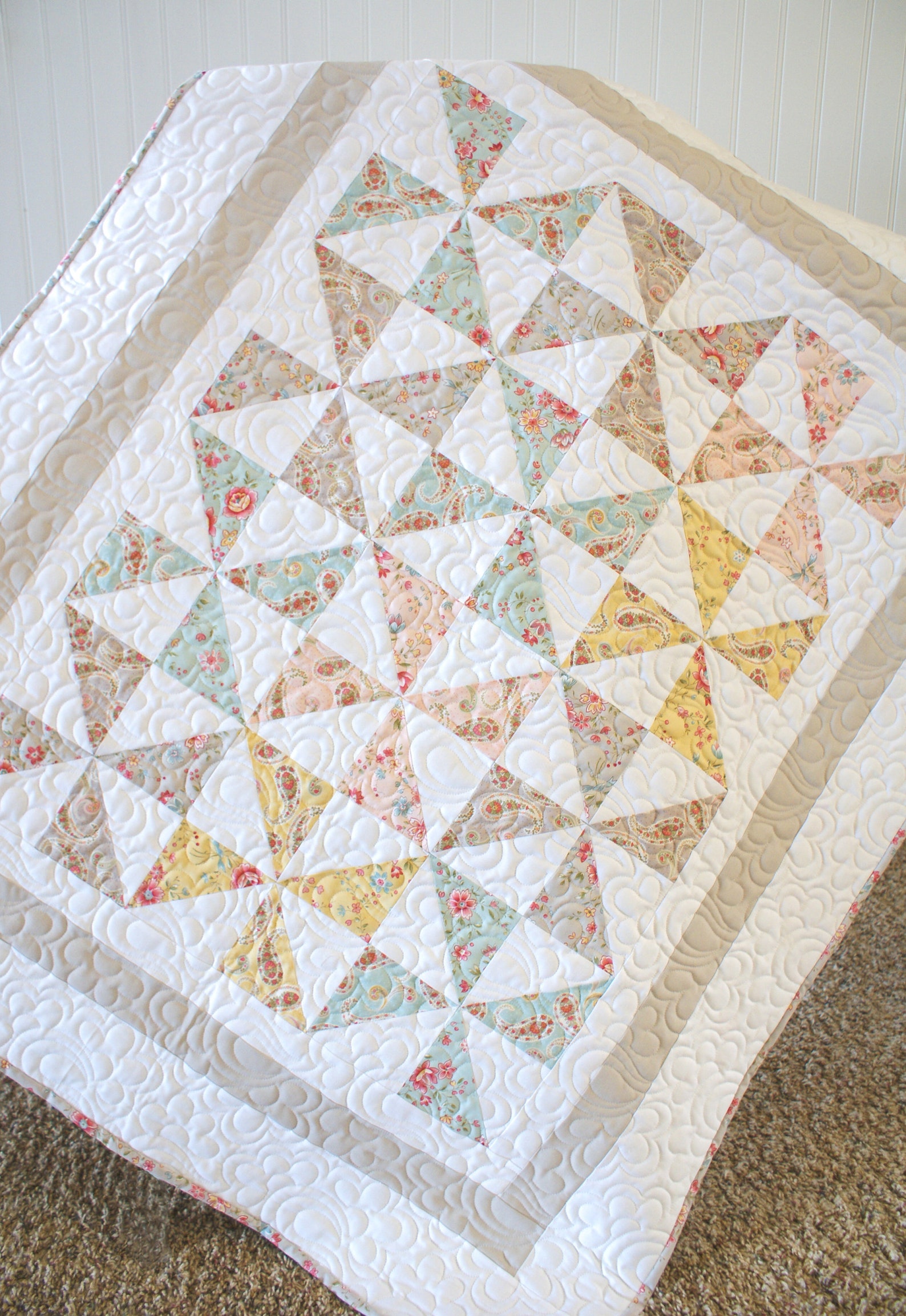 Pinwheel Baby Quilt Pattern Beginner Easy Small Mini Charm - Etsy