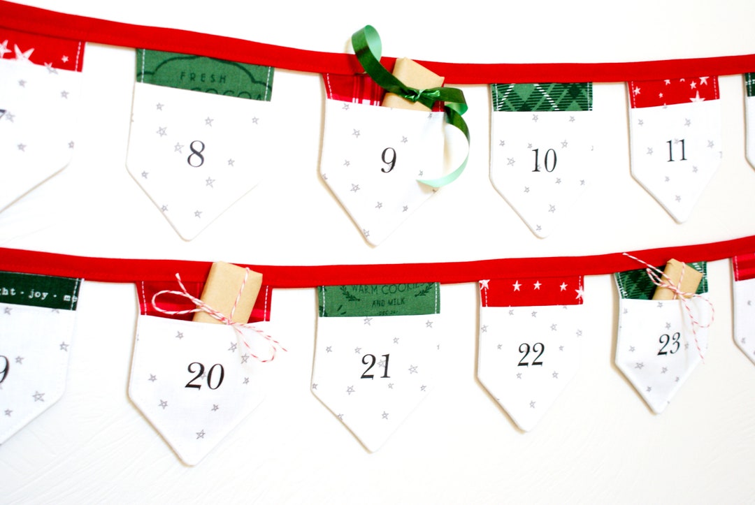 Christmas Advent Pattern, Bunting Banner Countdown, Days Until, Garland ...