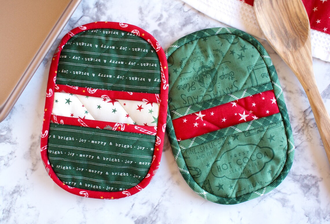 Potholder Pattern Hot Pad Oven Mitt Pinch PDF Download - Etsy