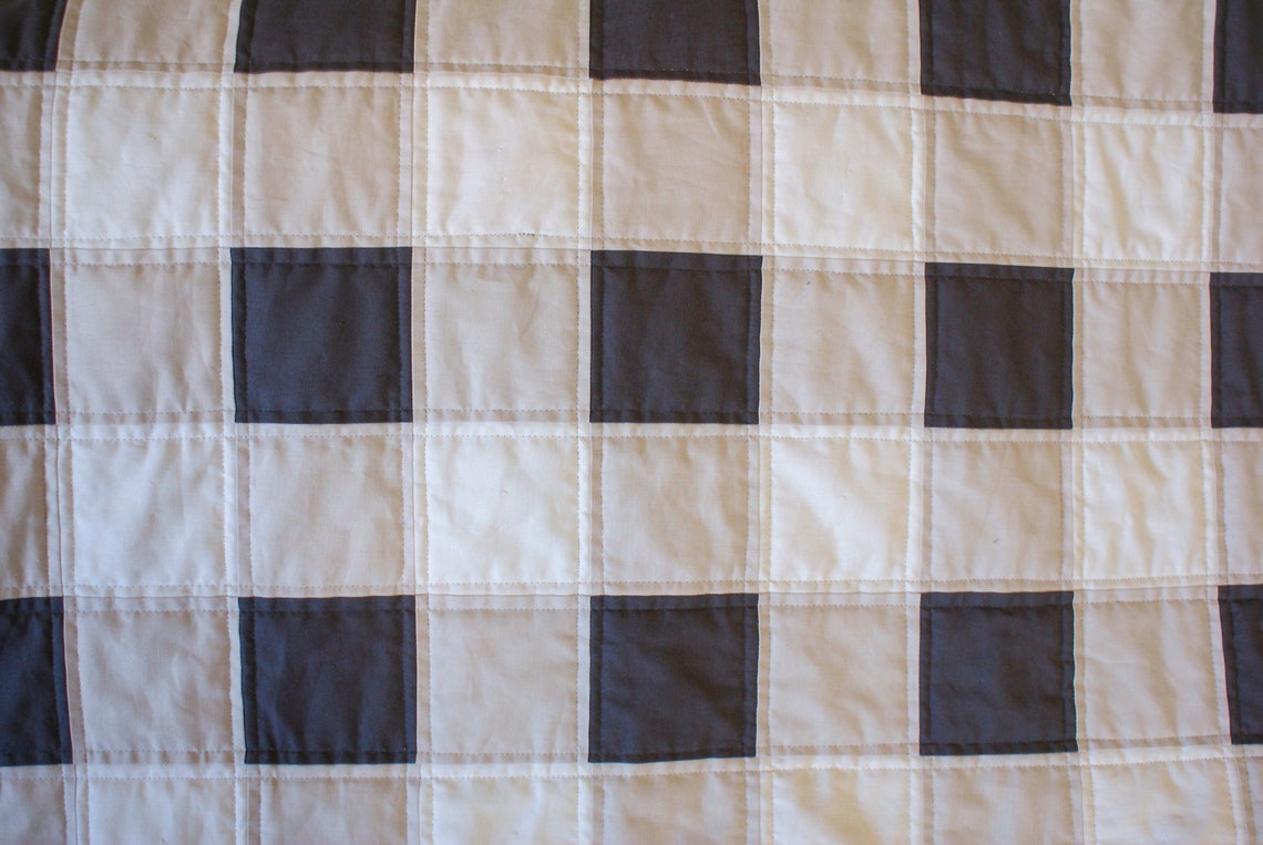 Gingham Farmhouse Quilt Pattern PDF Baby Crib Throw Quilt - Etsy