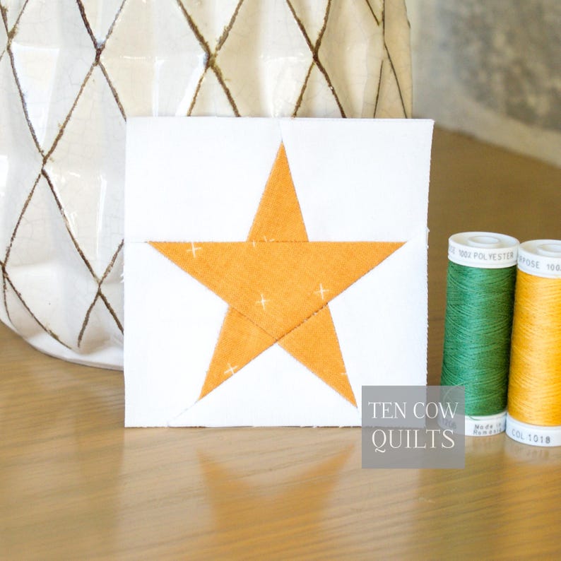 3-inch Star Bundle, 6 Stars Included, Foundation Paper Piecing, FPP ...