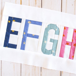 4-inch Alphabet Foundation Paper Piecing Pattern, Name, Custom, Quilt ...