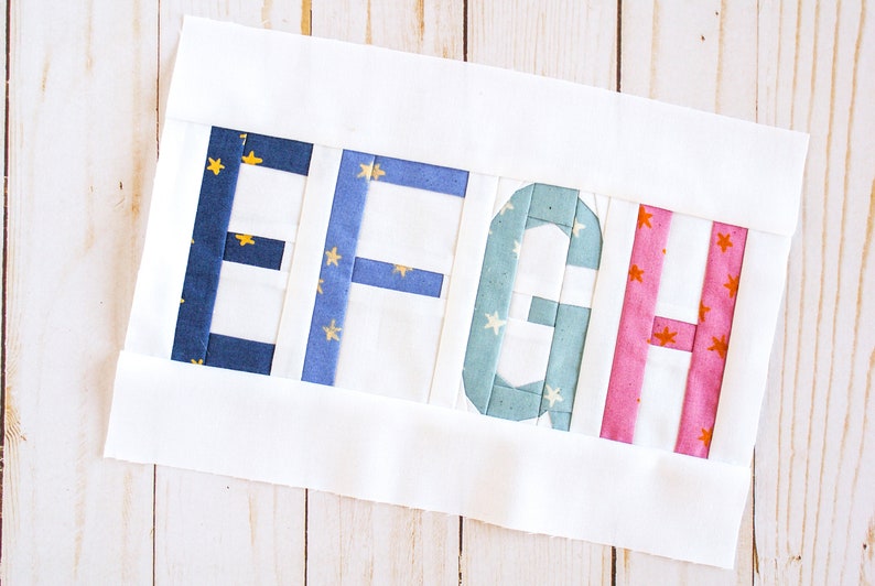 4-inch Alphabet Foundation Paper Piecing Pattern Name - Etsy