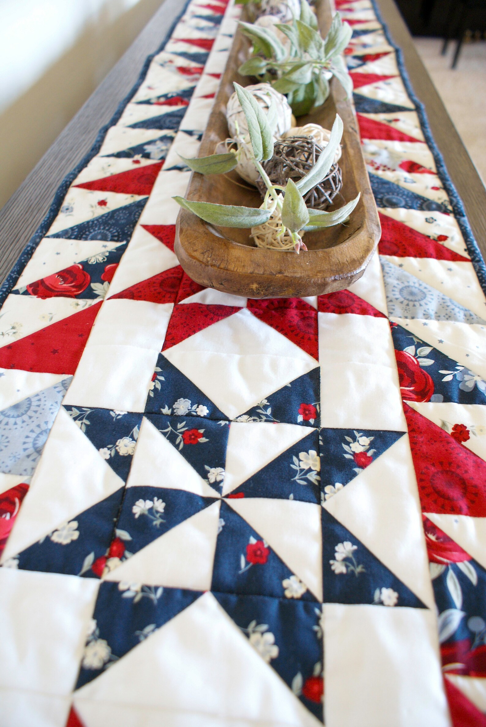 Patriotic Table Runner Pattern Stars Fourth of July PDF - Etsy