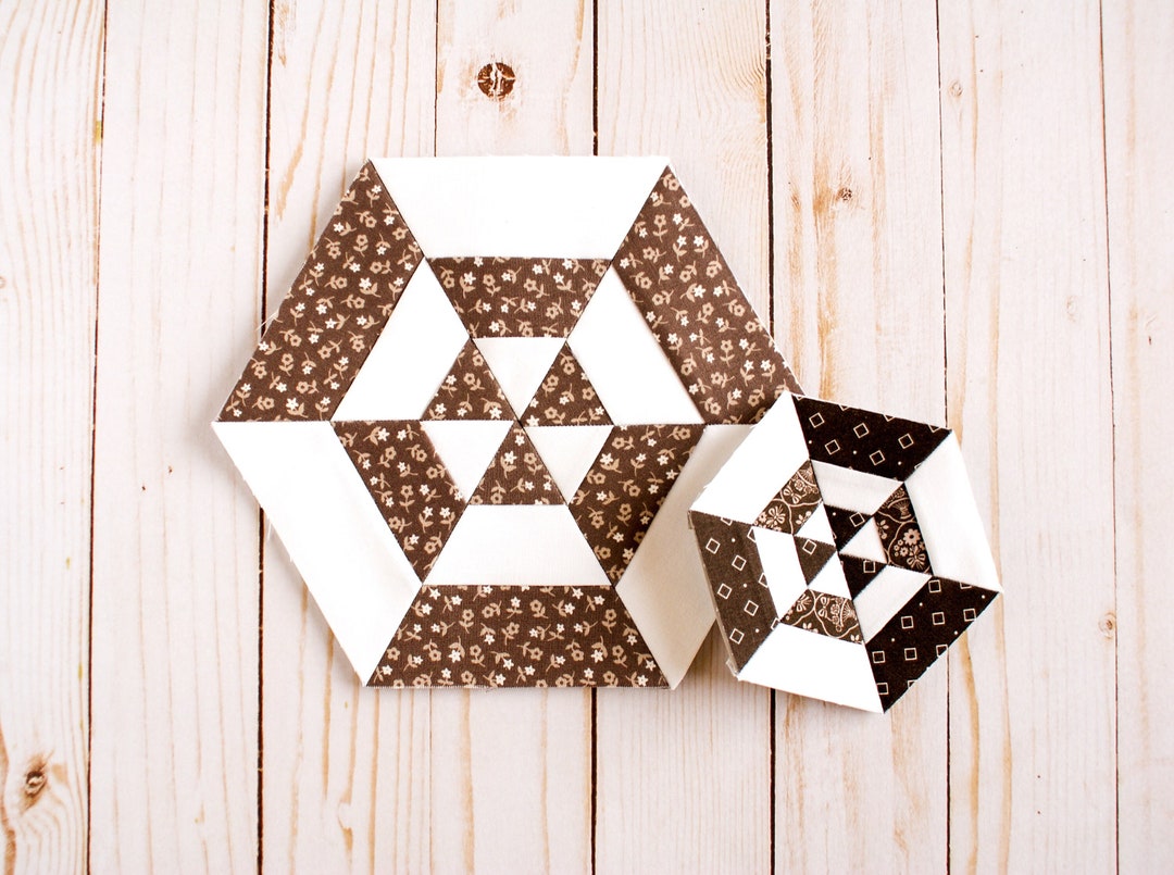 Spider Web Hexagon Foundation Paper Piecing Quilt Block, Hexi, Multiple ...
