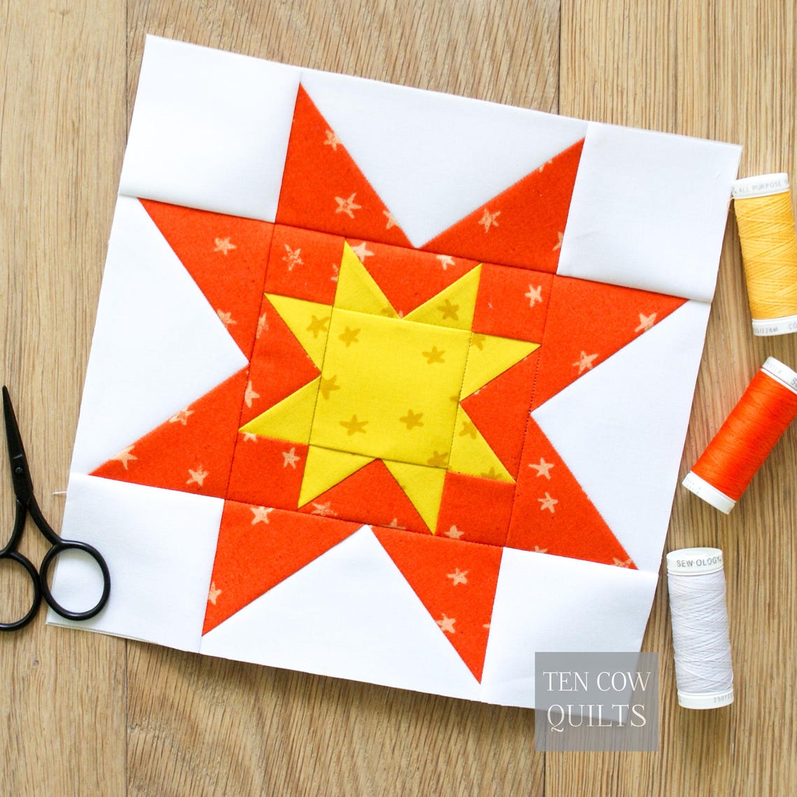 Star in a Star Foundation Paper Piecing Pattern FPP Quilt Block PDF ...