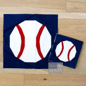 Baseball Quilt Block Pattern: Foundation Paper Pieced (PDF Download, 6 ...