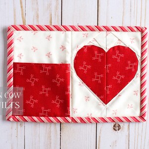 Heart Mug Rug Pattern, Foundation Paper Piecing, Valentines, Gift ...