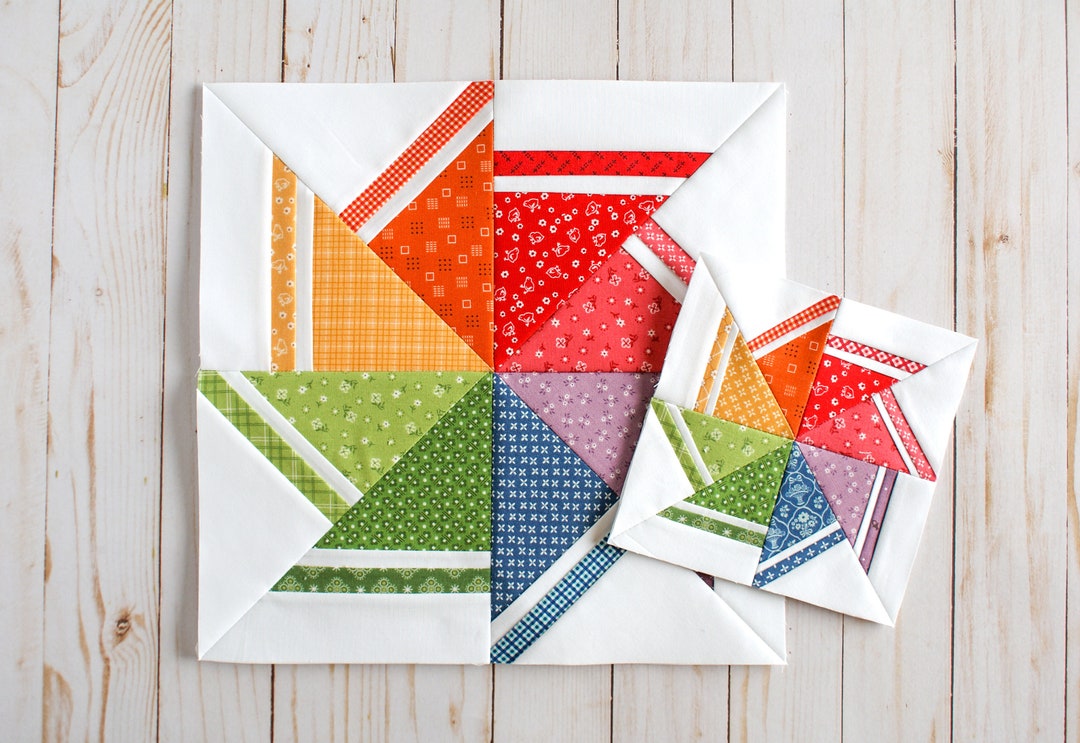 Spinning Pinwheel Foundation Paper Piecing Pattern, Multiple Sizes ...