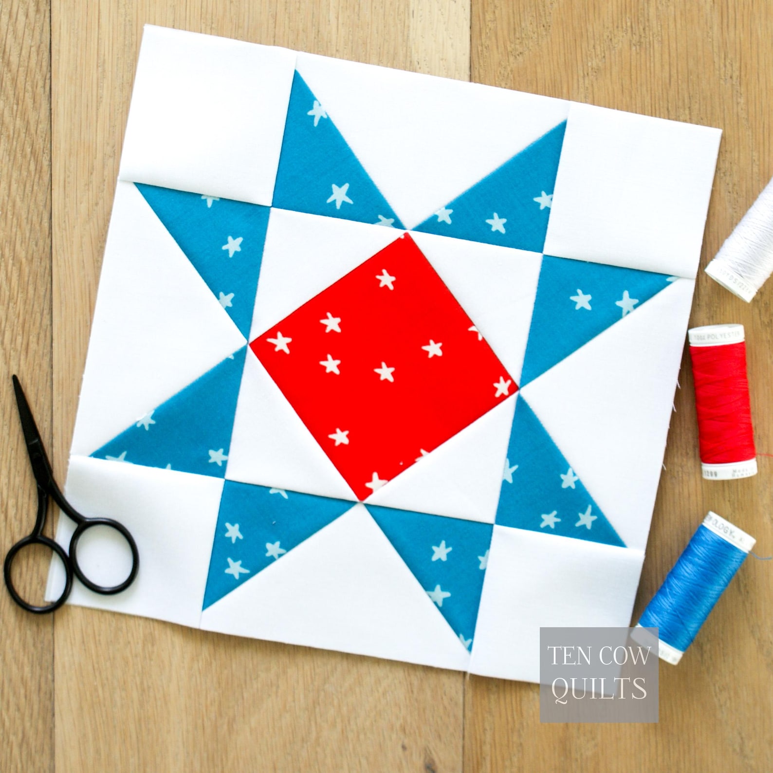 Barn Star Quilt Block Pattern: Foundation Paper Pieced (FPP) - 4-10 ...