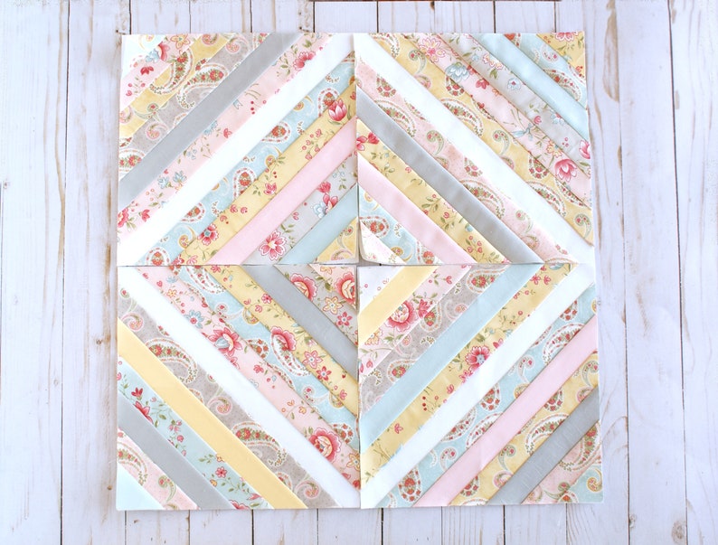 String Quilt Block Foundation Paper Piecing, FPP, PDF Download, Print at Home, Scrappy, Scrap, 6 ...