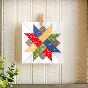 Woven Star 2, 5 Sizes Quilt Block, Foundation Paper Pieced Pattern FPP ...