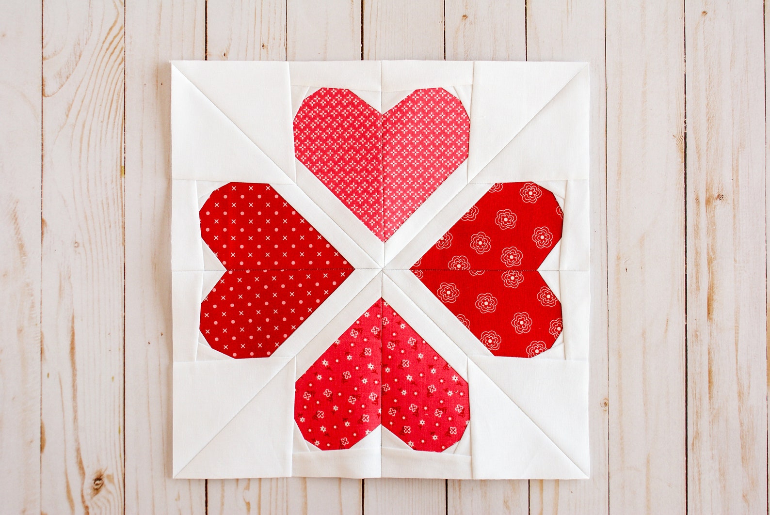 Hearts in a Circle, Foundation Paper Piecing Pattern, Valentines, FPP ...