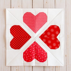 Hearts in a Circle, Foundation Paper Piecing Pattern, Valentines, FPP ...