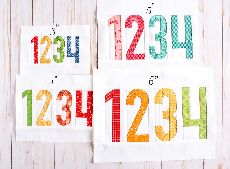 3-inch Number Punctuation Foundation Paper Piecing Pattern, FPP, Quilt ...