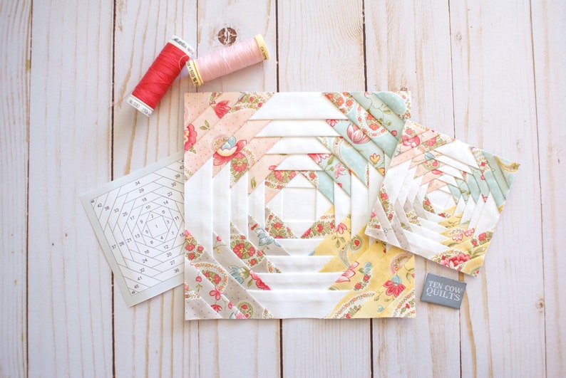 Pineapple Quilt Block Pattern, FPP, Small, Mini, 3-inch, 4-inch, 5-inch ...