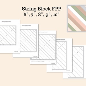 String Quilt Block Foundation Paper Piecing, FPP, PDF Download, Print ...