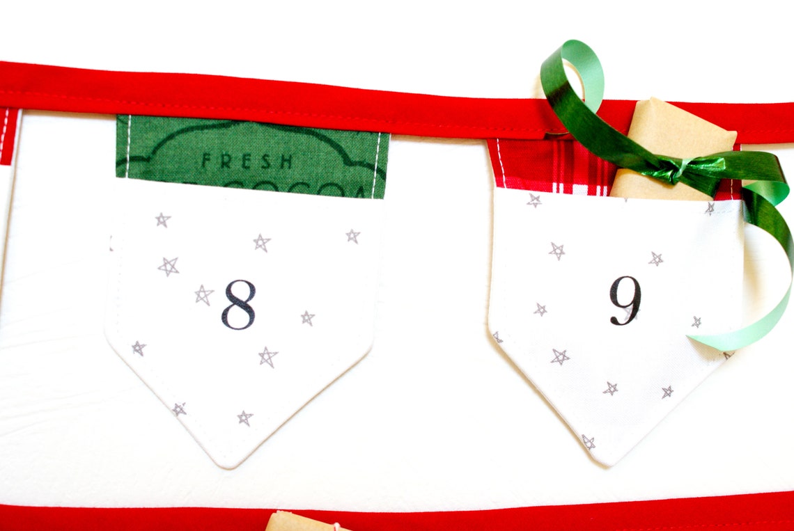 Christmas Advent Pattern Bunting Banner Countdown Days - Etsy