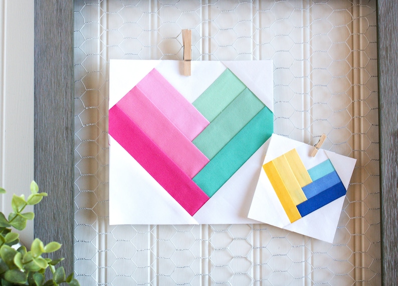 Woven Heart Foundation Paper Piecing Pattern, Multiple Sizes, FPP, 3 ...