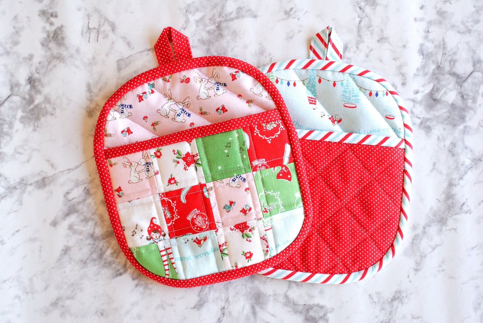 Quilted Potholder Pattern, Gift Idea, PDF File, DIY Handmade, Baking ...