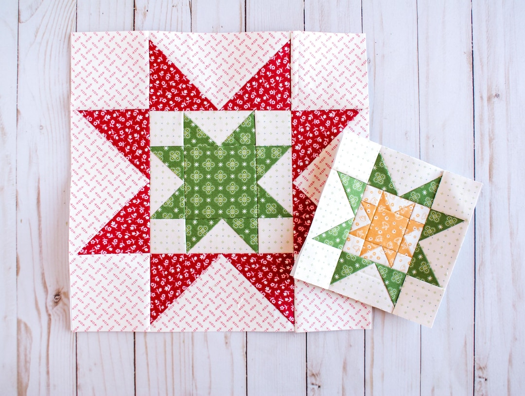 Star in a Star Foundation Paper Piecing Pattern FPP Quilt Block PDF ...