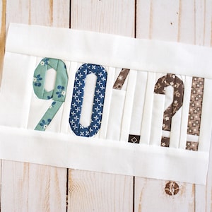 3-inch Number Punctuation Foundation Paper Piecing Pattern, FPP, Quilt ...