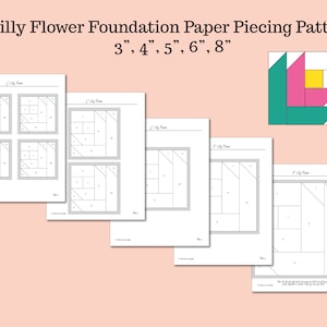 Lilly Flower Foundation Paper Piecing Pattern, FPP, Quilt Block ...
