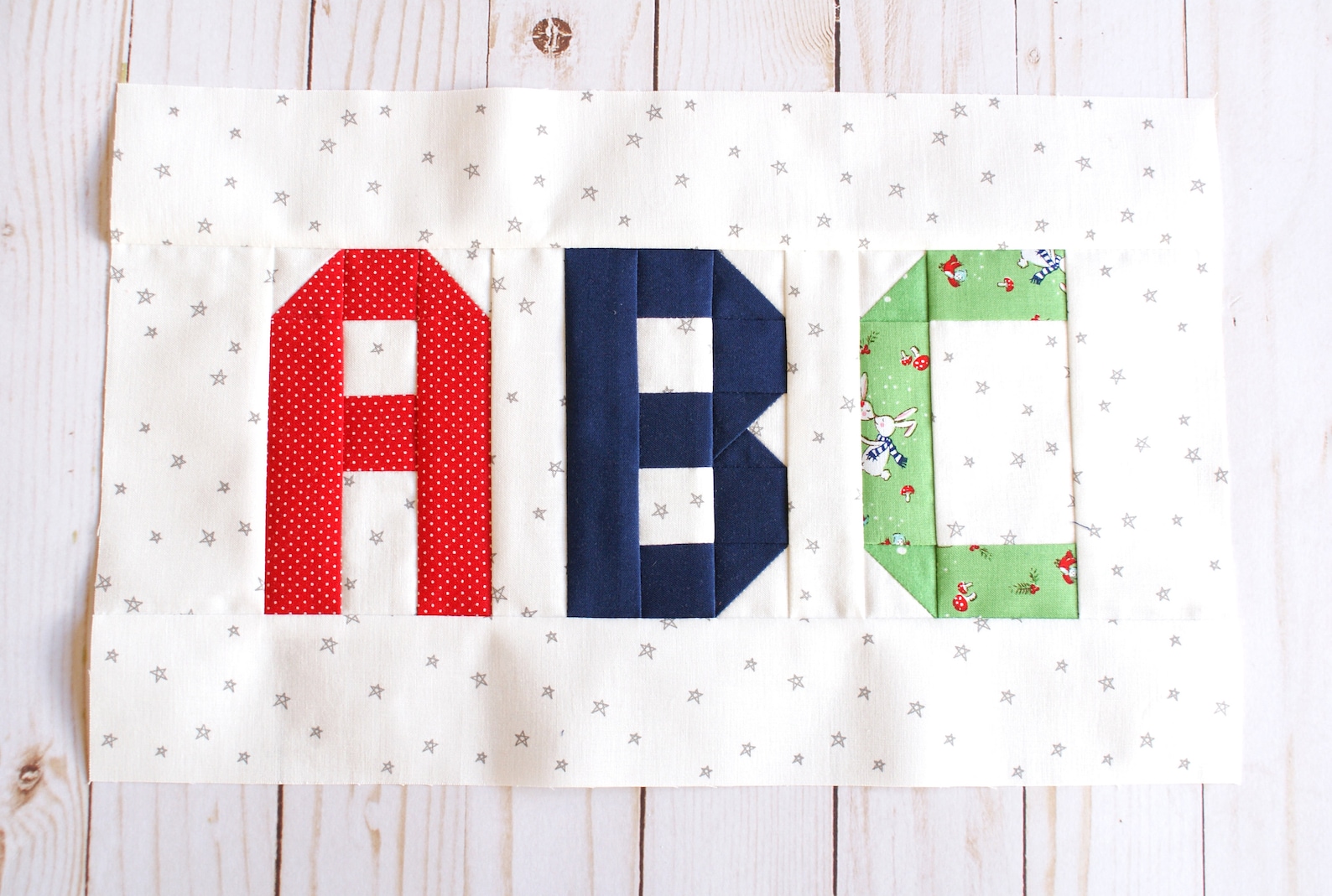 Alphabet Quilt Block Pattern ABC 5 Blocks - Etsy