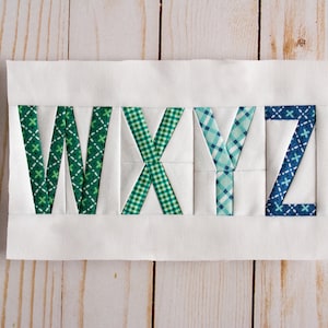3-inch Alphabet Foundation Paper Piecing Pattern, Abc's, Quilt Block ...
