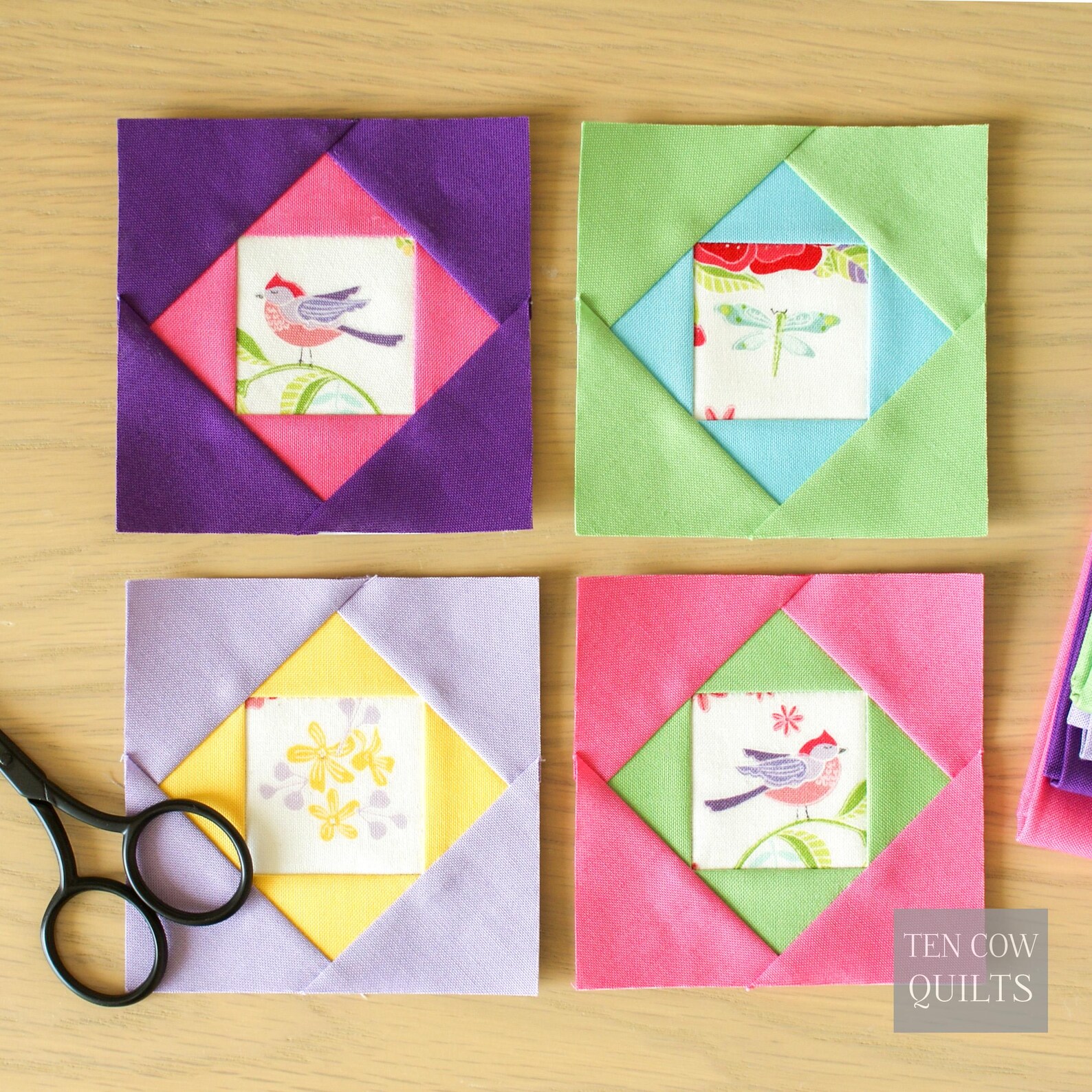 Economy Pattern 7 Sizes Included, Foundation Paper Pieced, FPP, Square ...