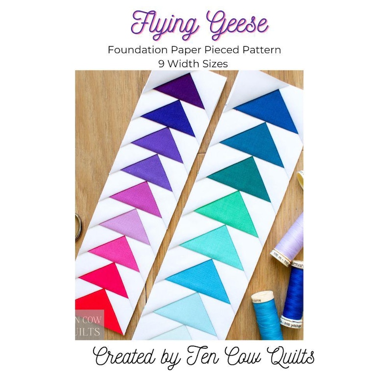 Flying Geese Quilt Border Pattern Bundle: FPP Sewing (PDF Download) - Etsy