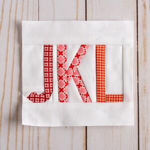 3-inch Alphabet Foundation Paper Piecing Pattern, Abc's, Quilt Block ...