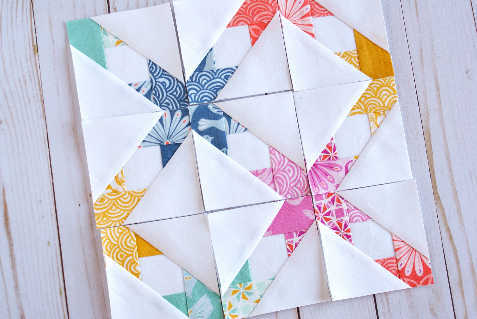 Star Square Foundation Paper Piecing Pattern, FPP, Star Quilt Block ...