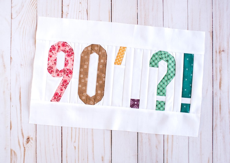 FPP Numbers & Punctuation Quilt Block Pattern: 3-7 Inch (PDF Pattern ...