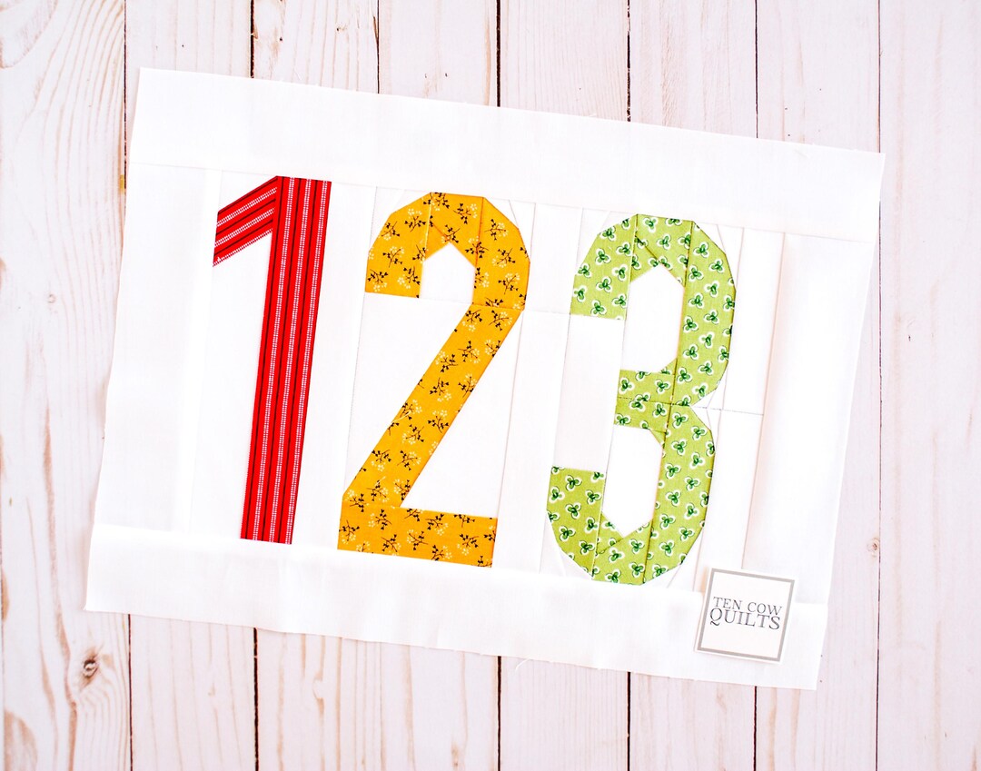 7-inch Number Punctuation Foundation Paper Pieced Pattern, Quilt Blocks ...