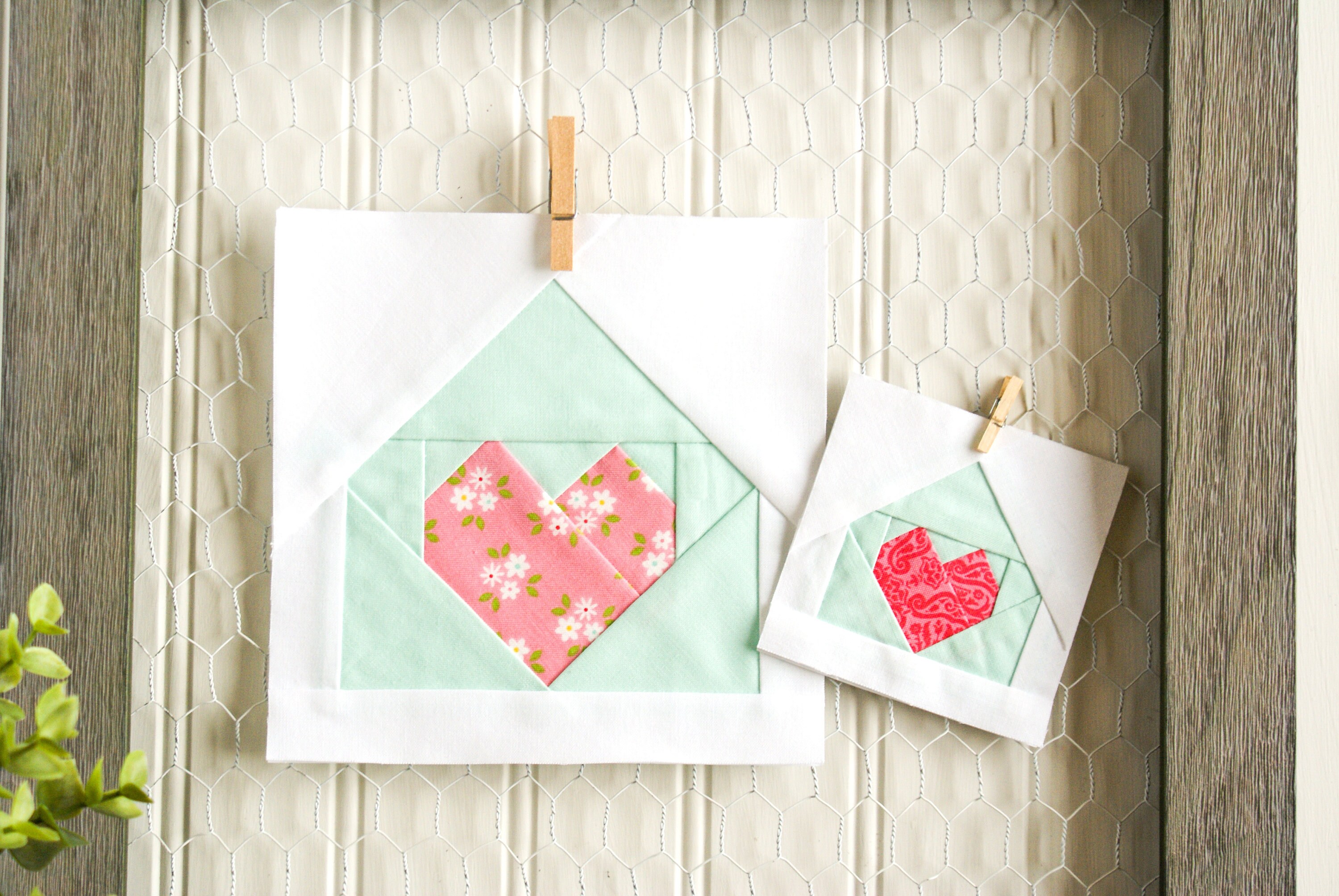 Heart Envelope Foundation Paper Piecing Pattern FPP Love - Etsy