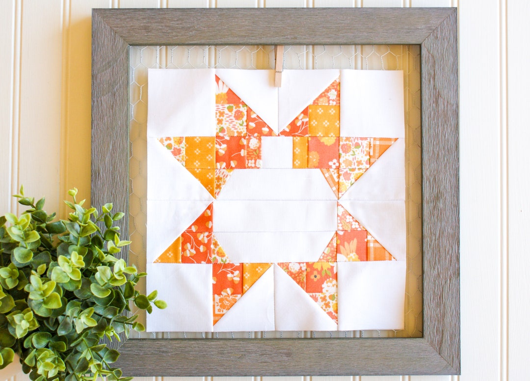 Pumpkin Star Foundation Paper Piecing Pattern, FPP, Digital Download ...