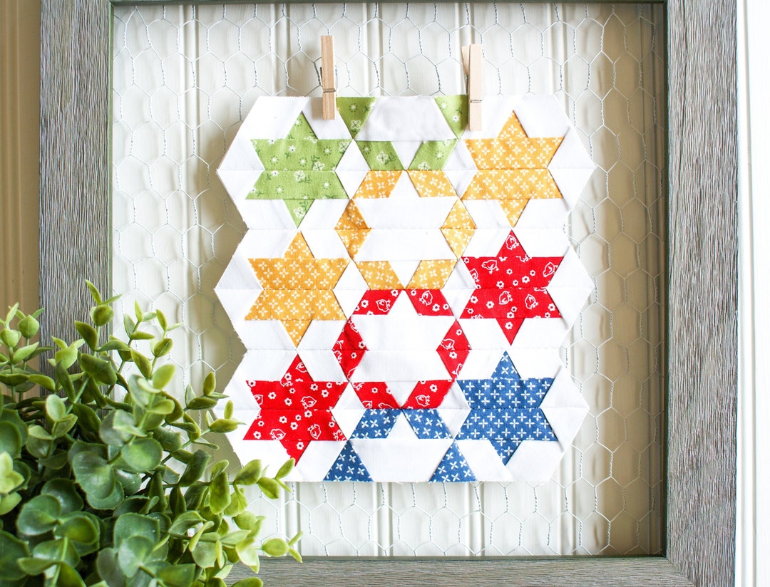 Hexie Star Foundation Paper Piecing Pattern, Multiple Sizes, FPP, PDF ...