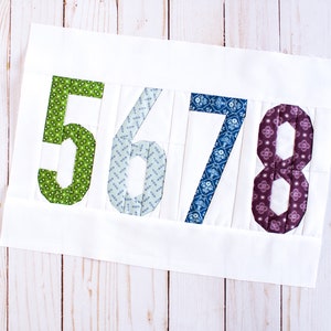 5-inch Number Punctuation Foundation Paper Piecing Pattern, FPP, Quilt ...