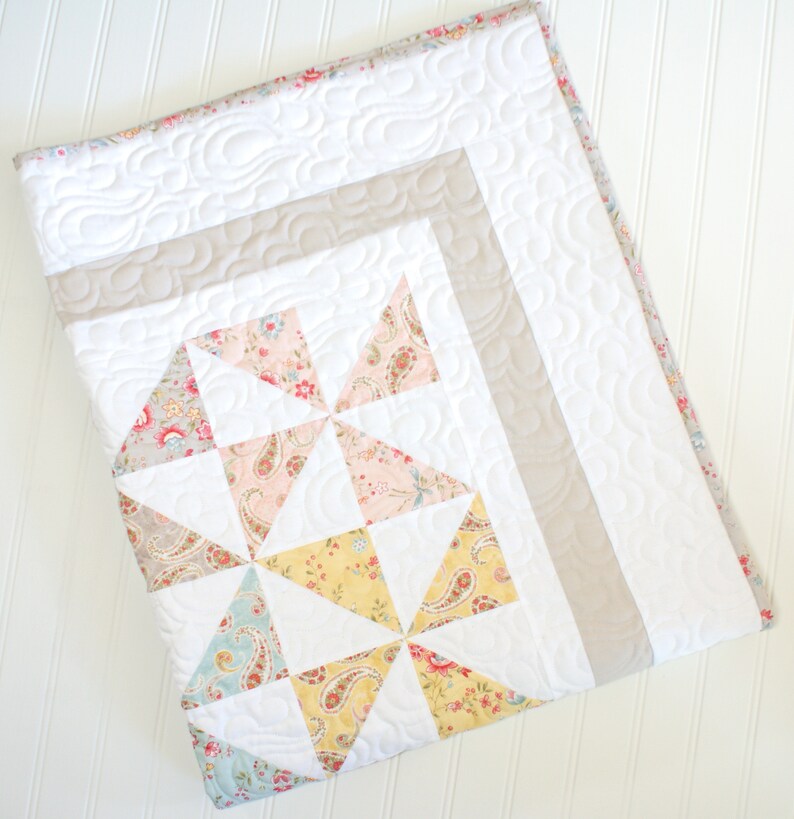 Pinwheel Baby Quilt Pattern Beginner Easy Small Mini Charm - Etsy