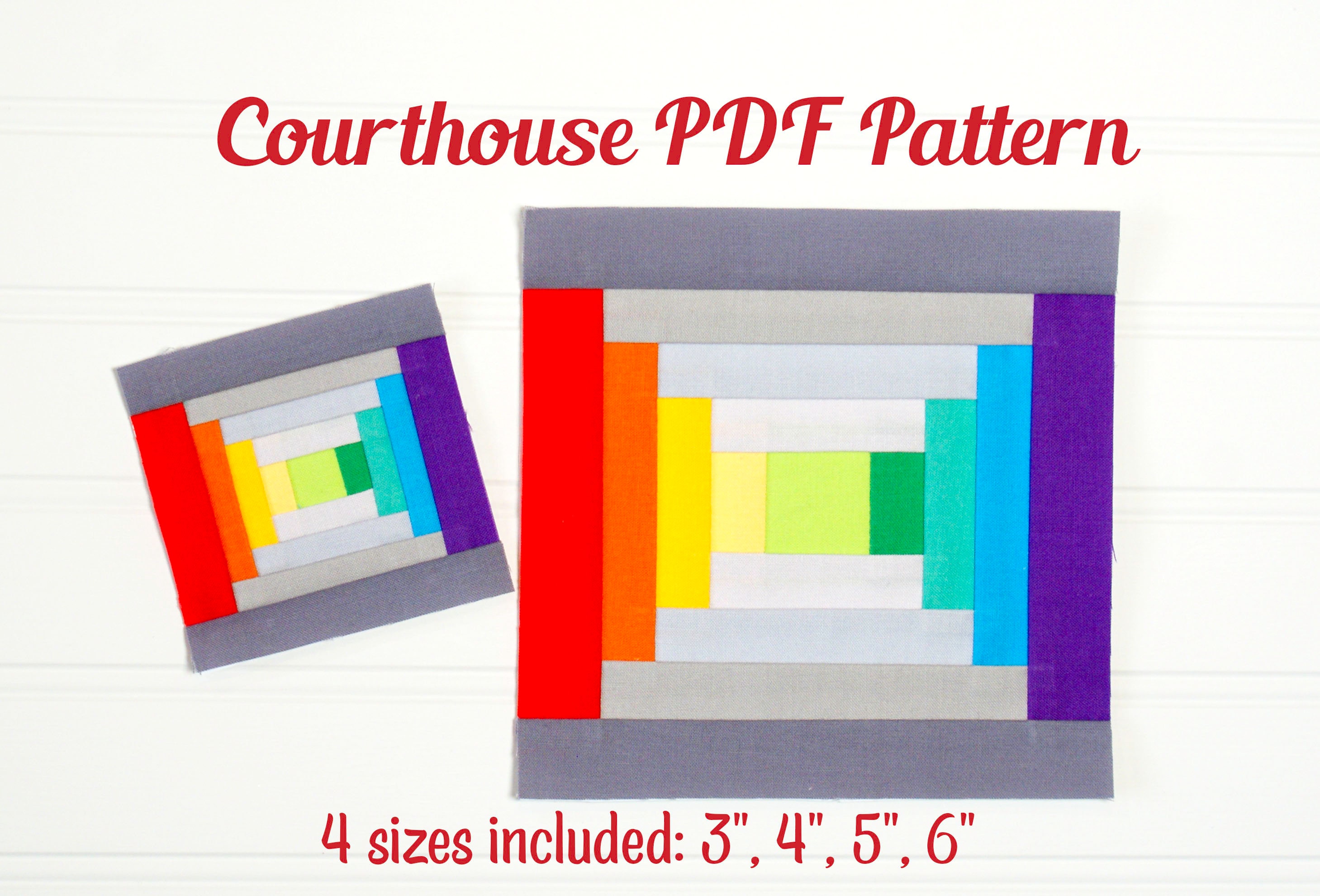 Courthouse Quilt Block, PDF, Foundation Paper Pieced, FPP Pattern, 6 ...