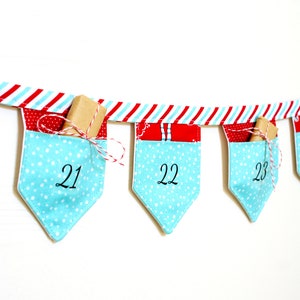 Advent Calendar Pattern, Banner Bunting Garland, Christmas, Minimalist ...
