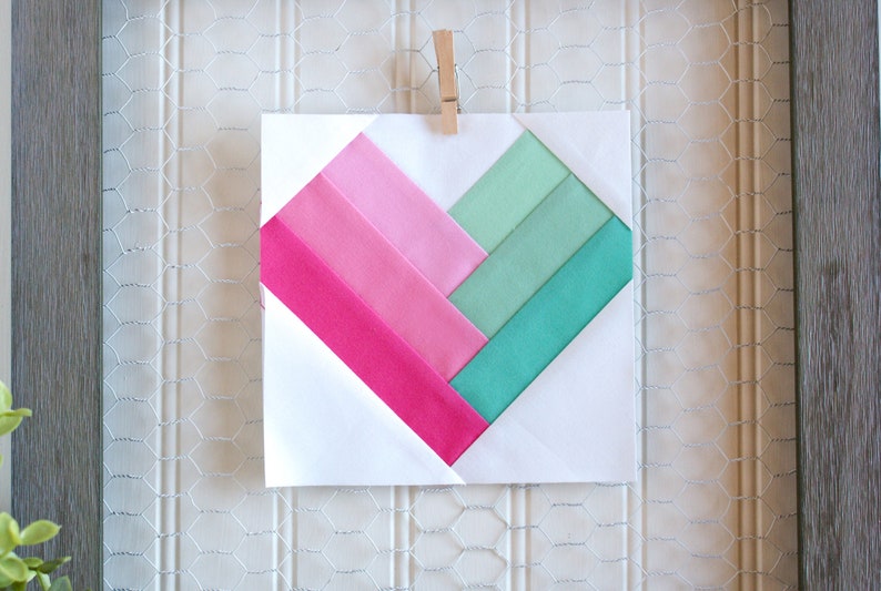 Woven Heart Foundation Paper Piecing Pattern, Multiple Sizes, FPP, 3 ...